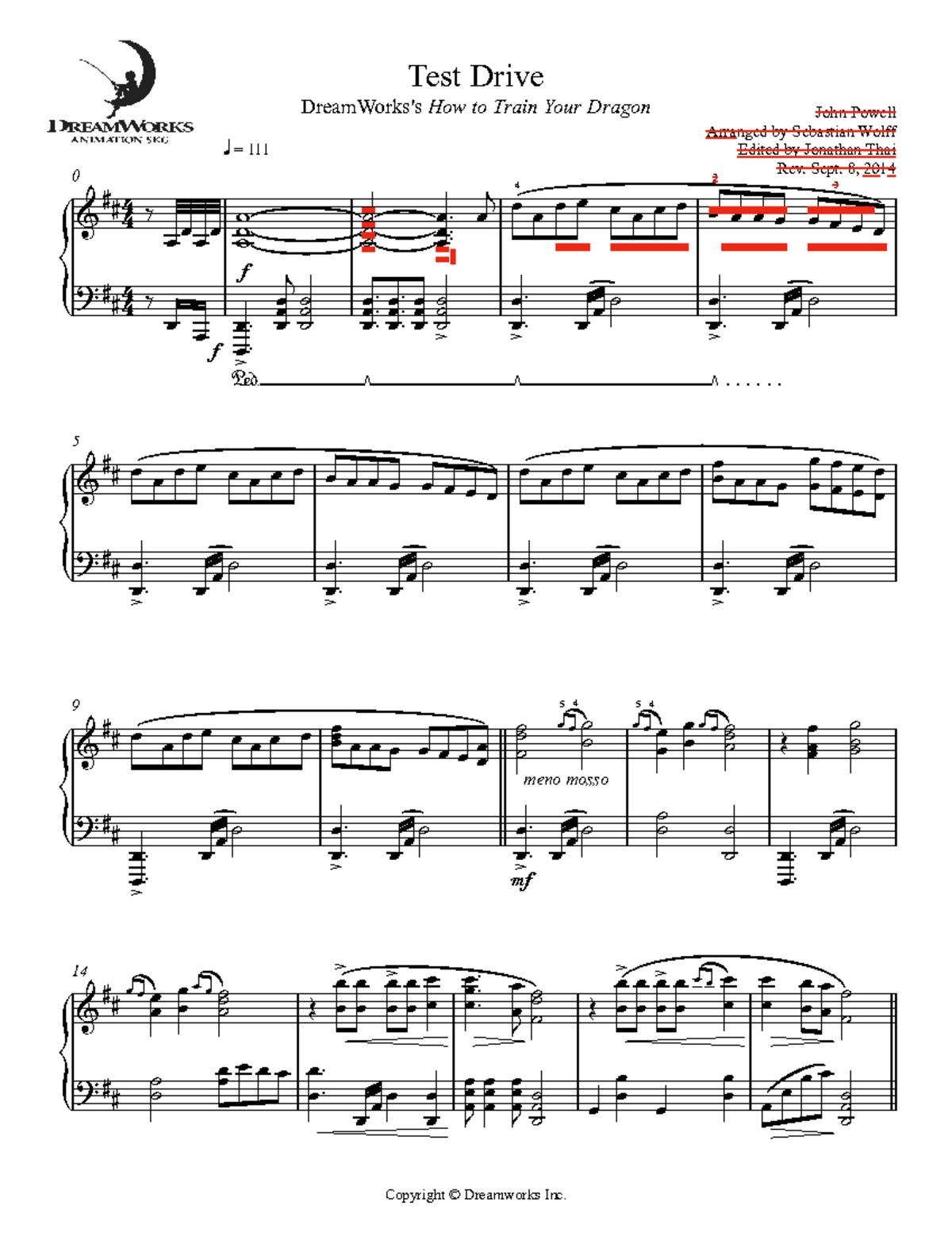 Httydtestdrive - sheet music for test drive httyd - { { { { Copyright ...