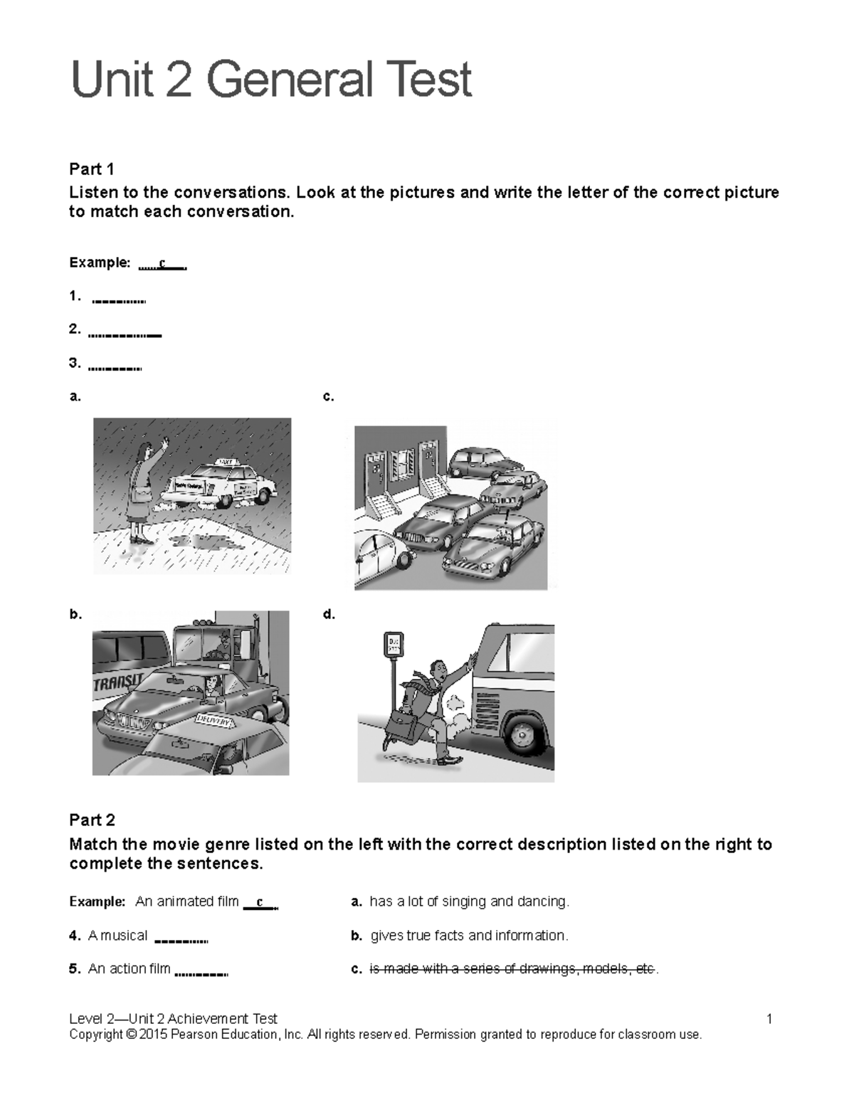 TN2 U2 Assessment - General Test and Movie Genres - Studocu