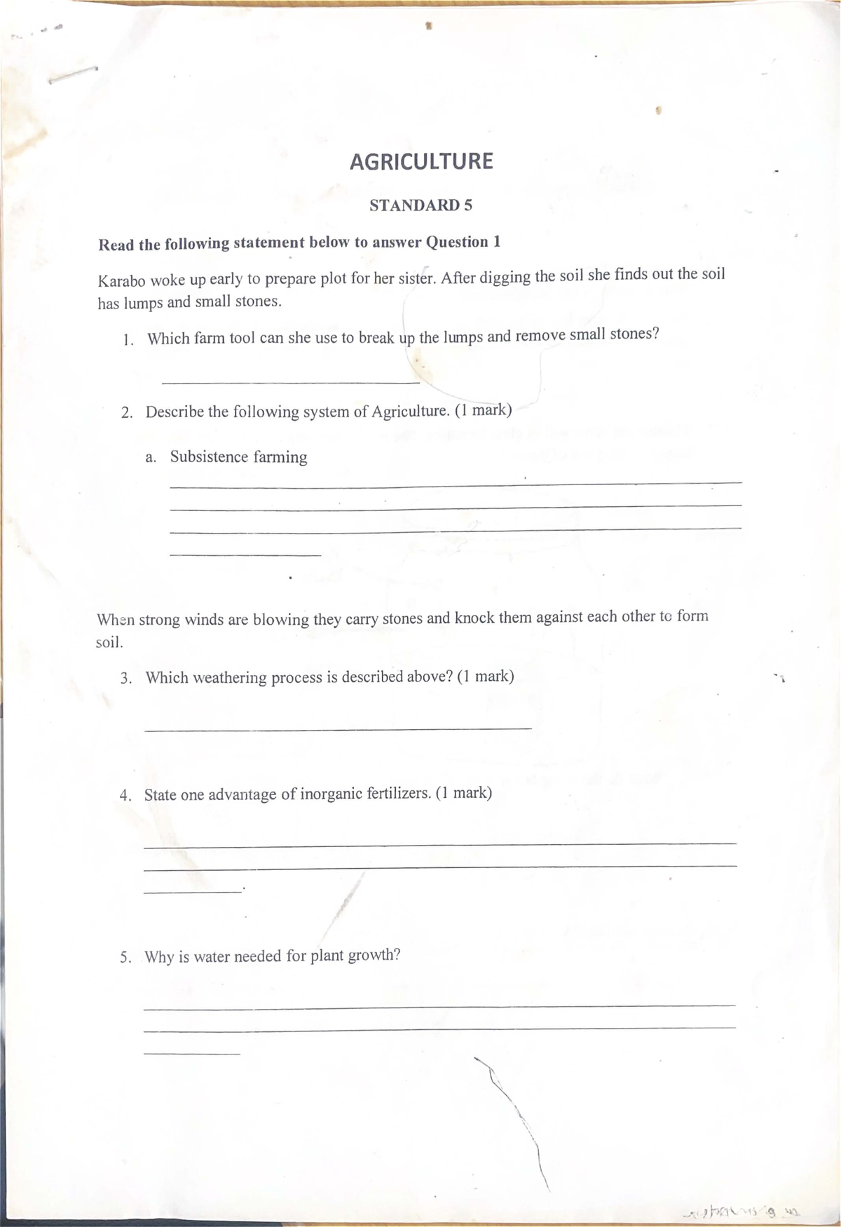 AGRICULTURE STANDARD 5 Term 2 Study Guide and Questions - Studocu