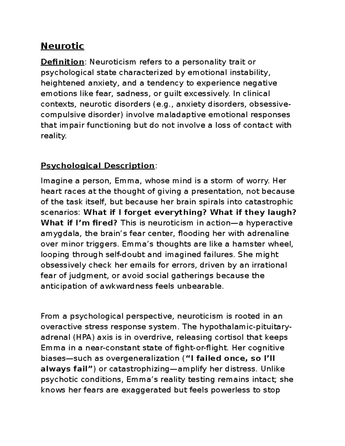 Neuroticism and Personality Disorders: Definitions and Key Features ...