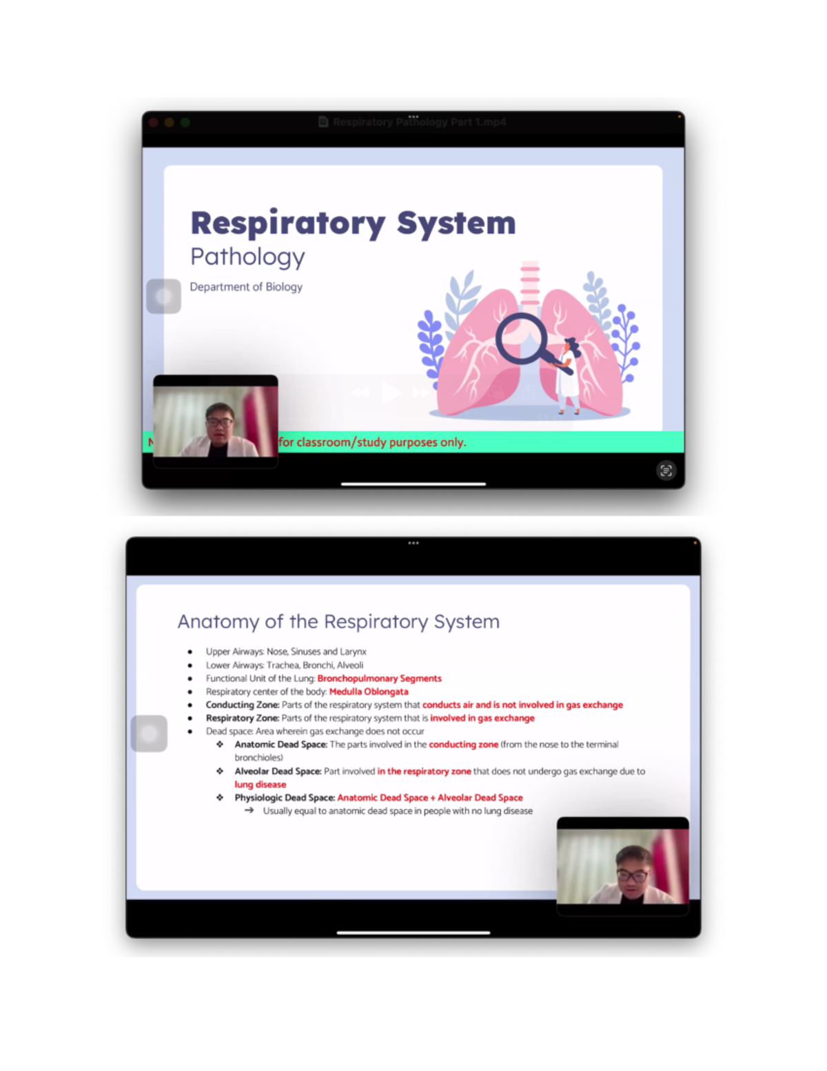 Respi Patho - Materials - Respiratory System Pathology Department of ...