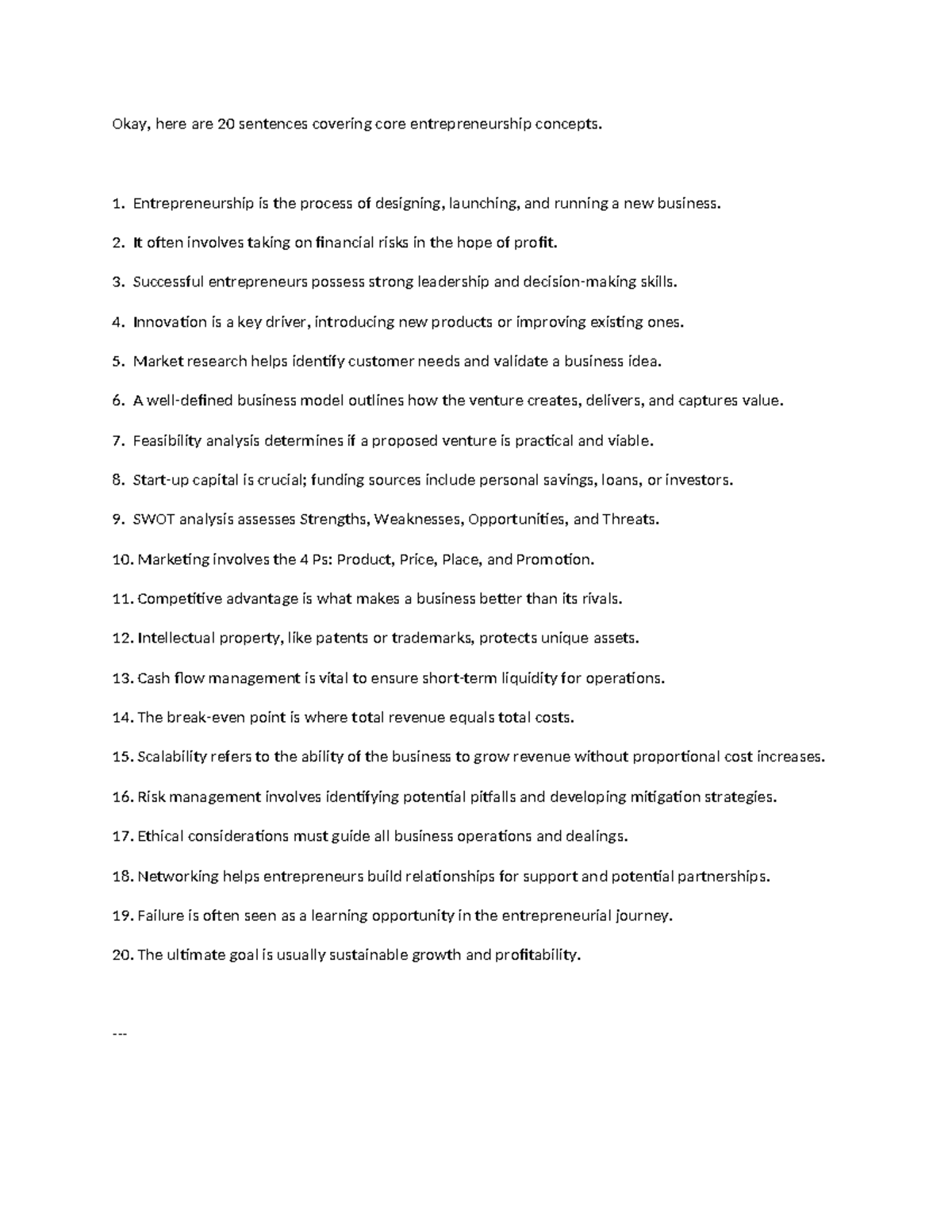 Entrepreneurship Concepts Overview - ENTR 101 Notes - Studocu