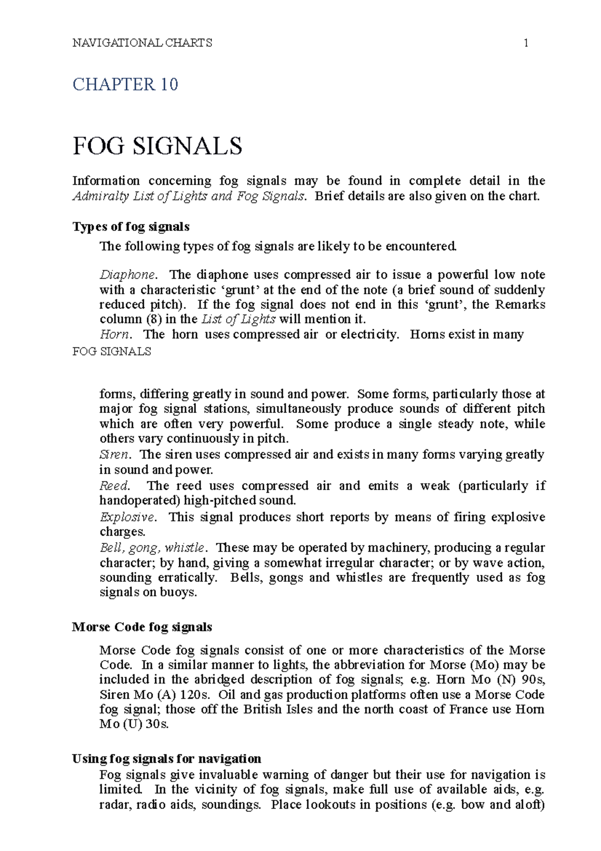 Chapter 10: Understanding FOG Signals for Navigation - Studocu