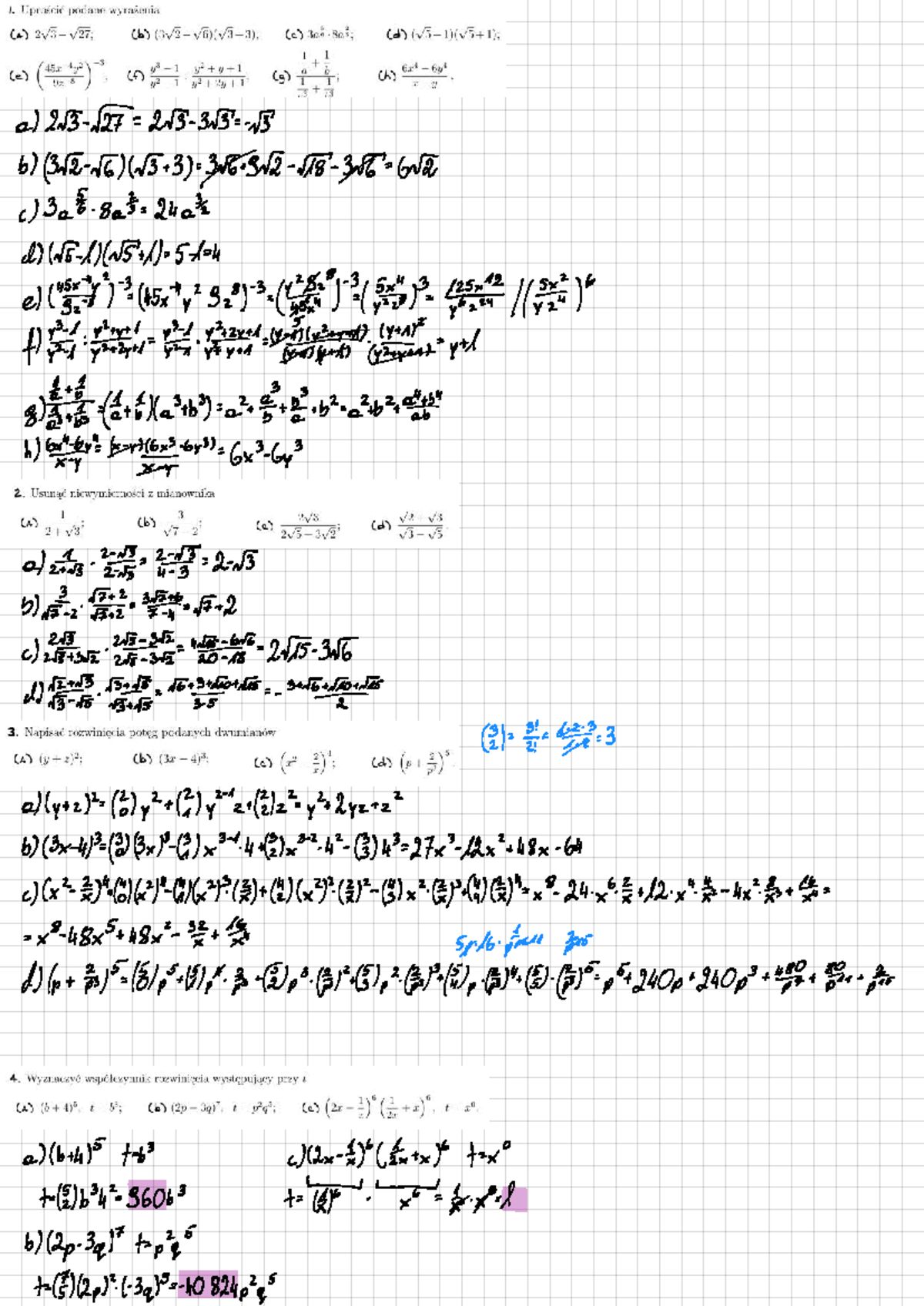 Algebraic Expressions Transformation & Newton's Binomial Theorem (MATH ...