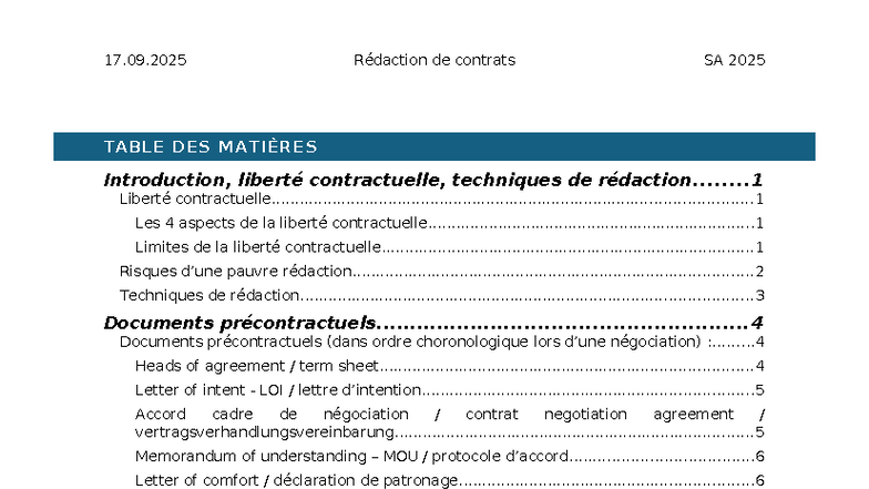 Rédaction de contrats SA 2025 : Techniques et Liberté Contractuelle ...