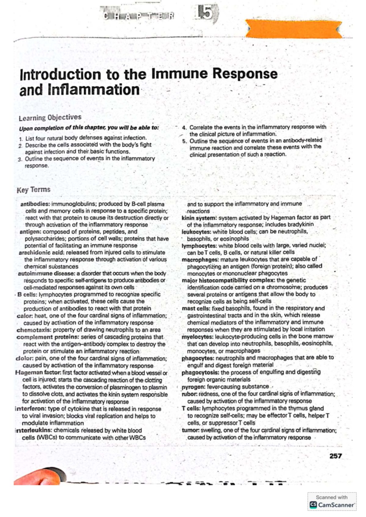 Pharma 15: Introduction to the Immune Response and Inflammation - Studocu