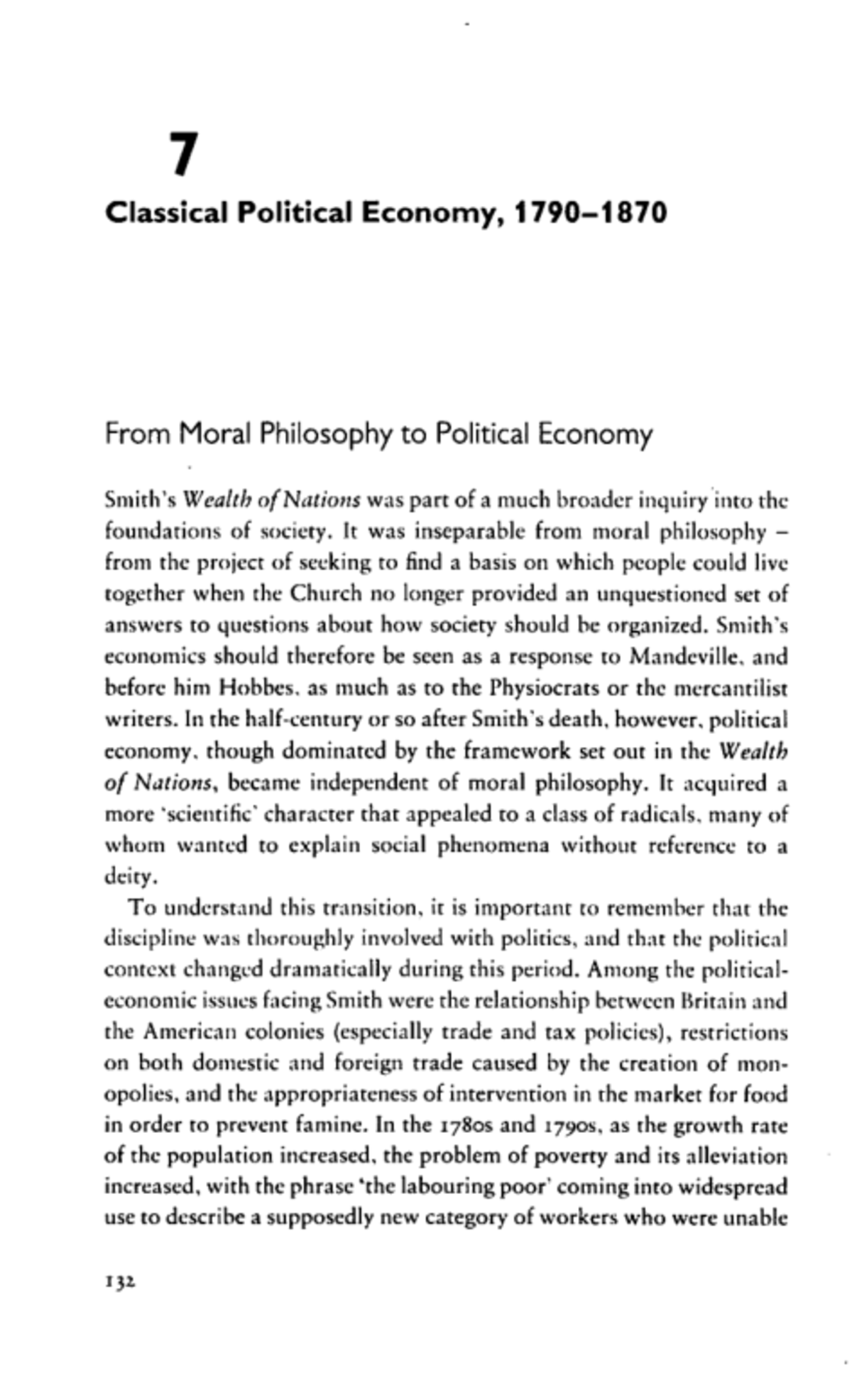 Backhouse Chapter 7: Classical Political Economy and Its Evolution ...