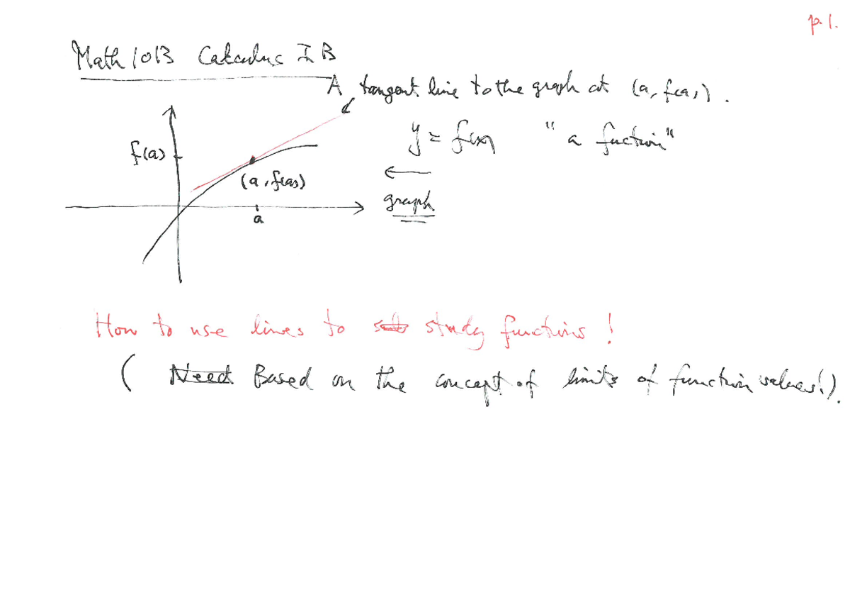 Math 1013 final exam notes on calculus and graphing functions - Studocu