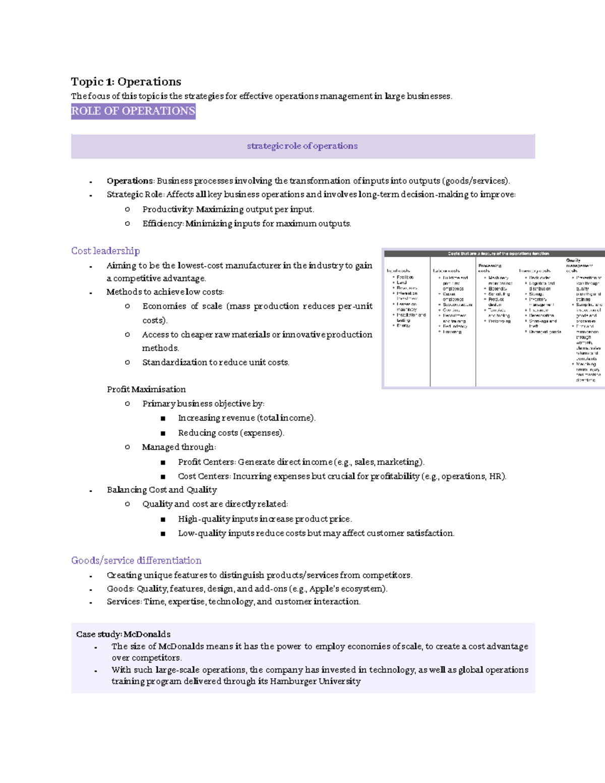 Operations Management Strategies: Insights and Case Studies (BUS101 ...