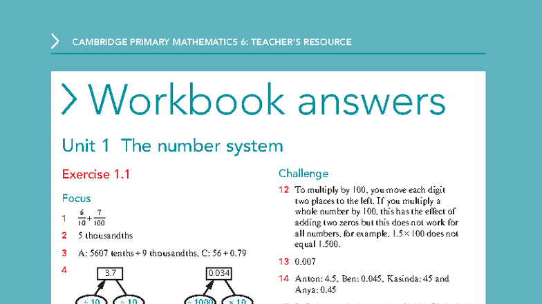 WB ANS Maths - Workbook answers Unit 1 The number system Exercise 1 ...