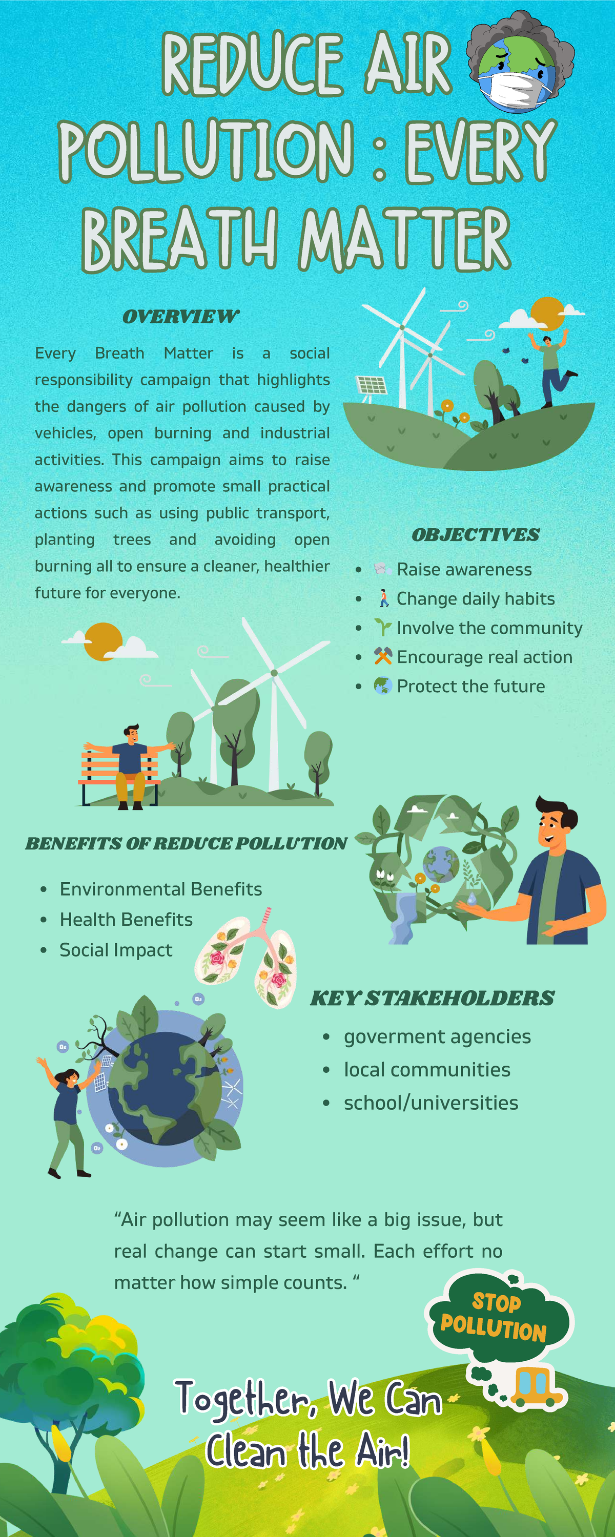 Green and Blue Infographic: How to Reduce Air Pollution - Studocu