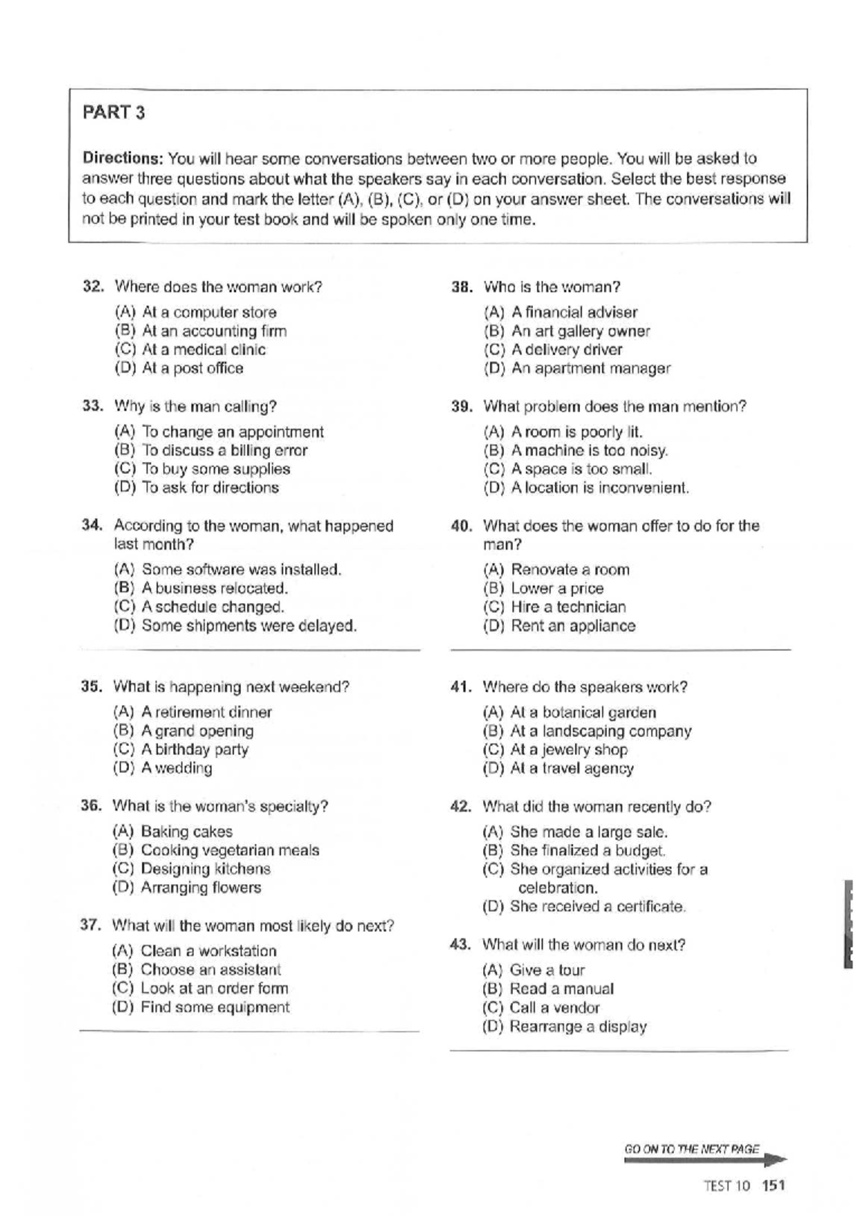 PART 3 Listening Comprehension Practice - jdbcudehcnjen - Studocu