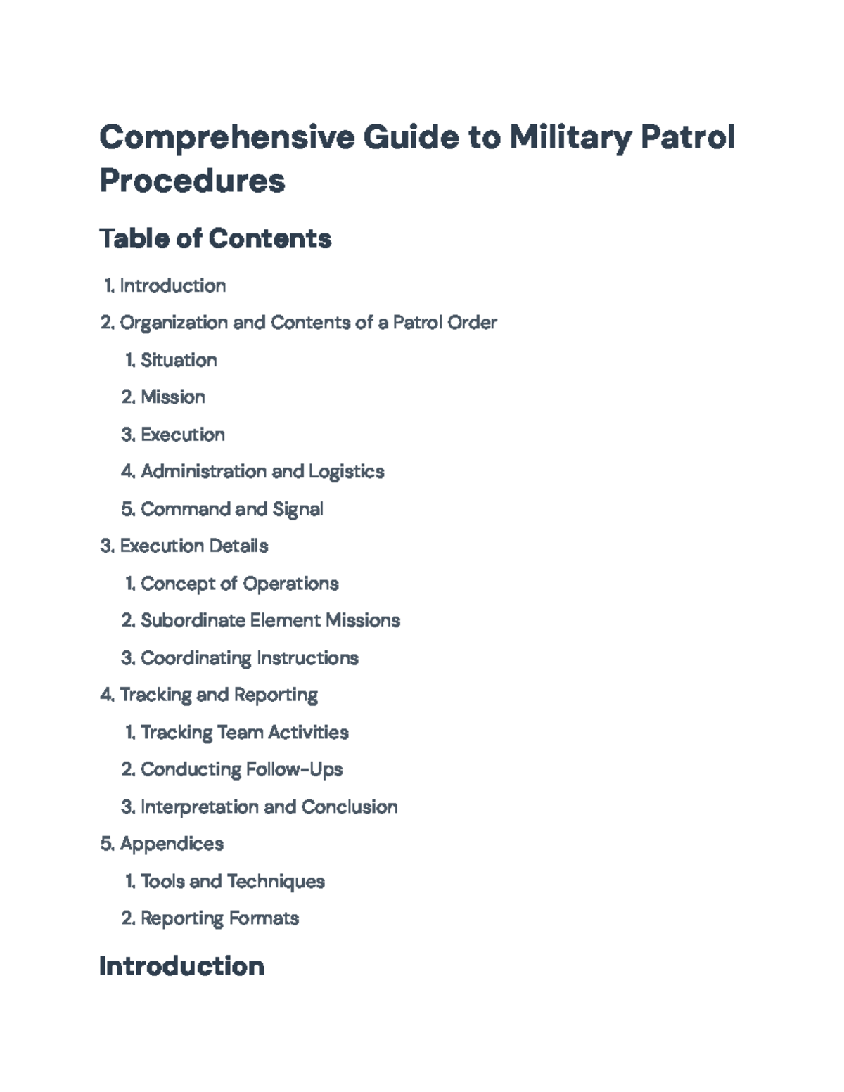 Comprehensive Guide to Military Patrol Procedures - Comprehensive Guide ...