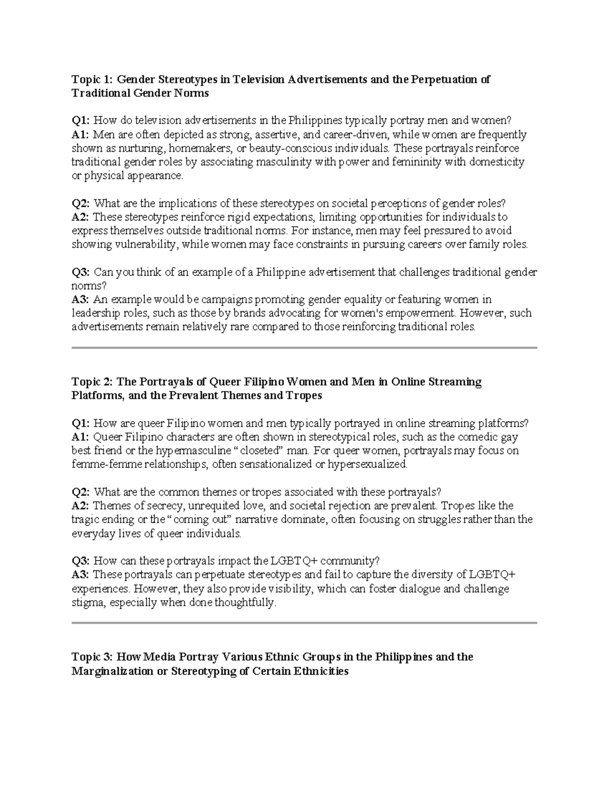 PPC Module 9 - Discussion Questions Gender-Race-Class - Topic 1: Gender ...
