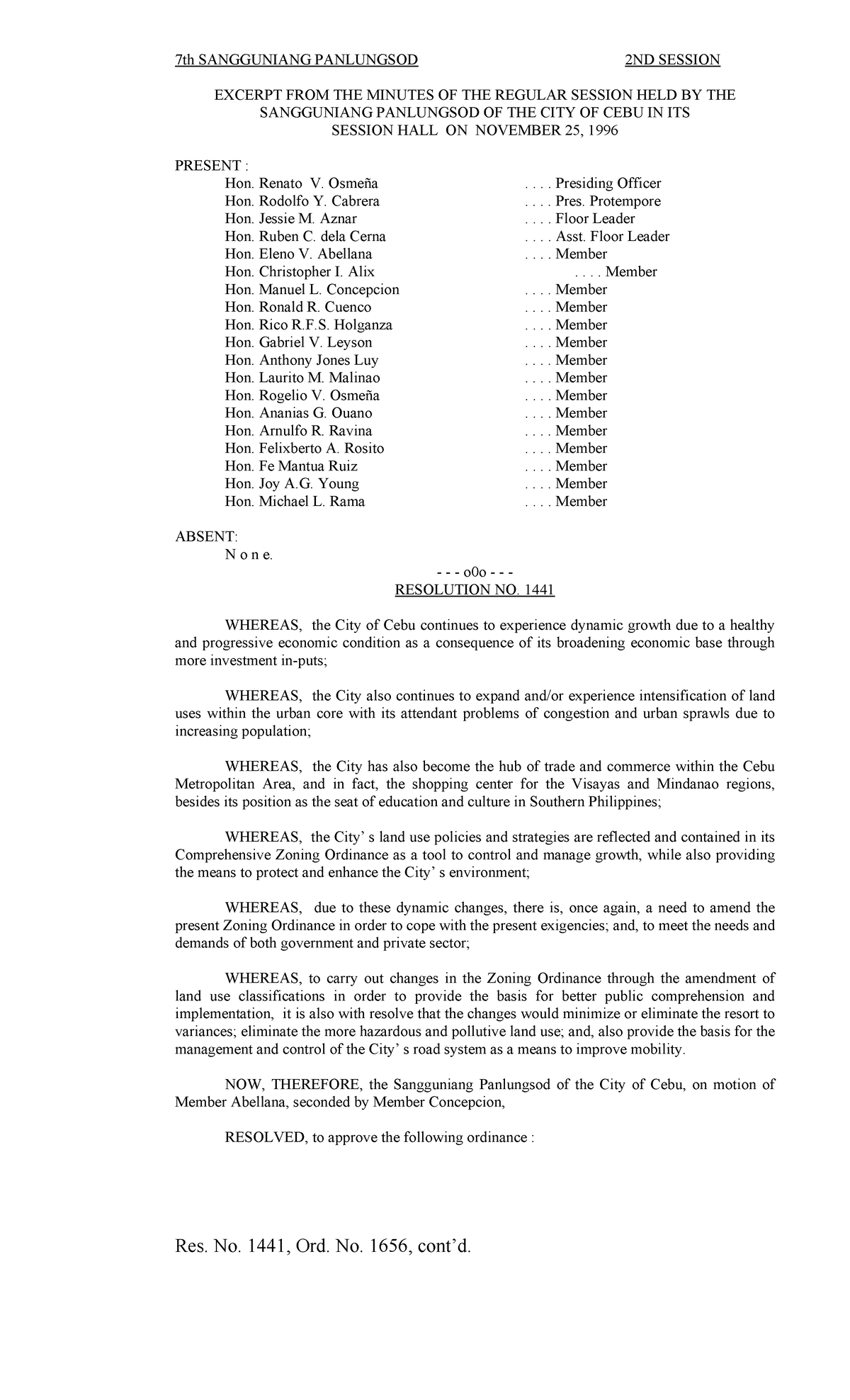 Cebu City 1996 Revised Zoning Ordinance: Amendments & Regulations - Studocu