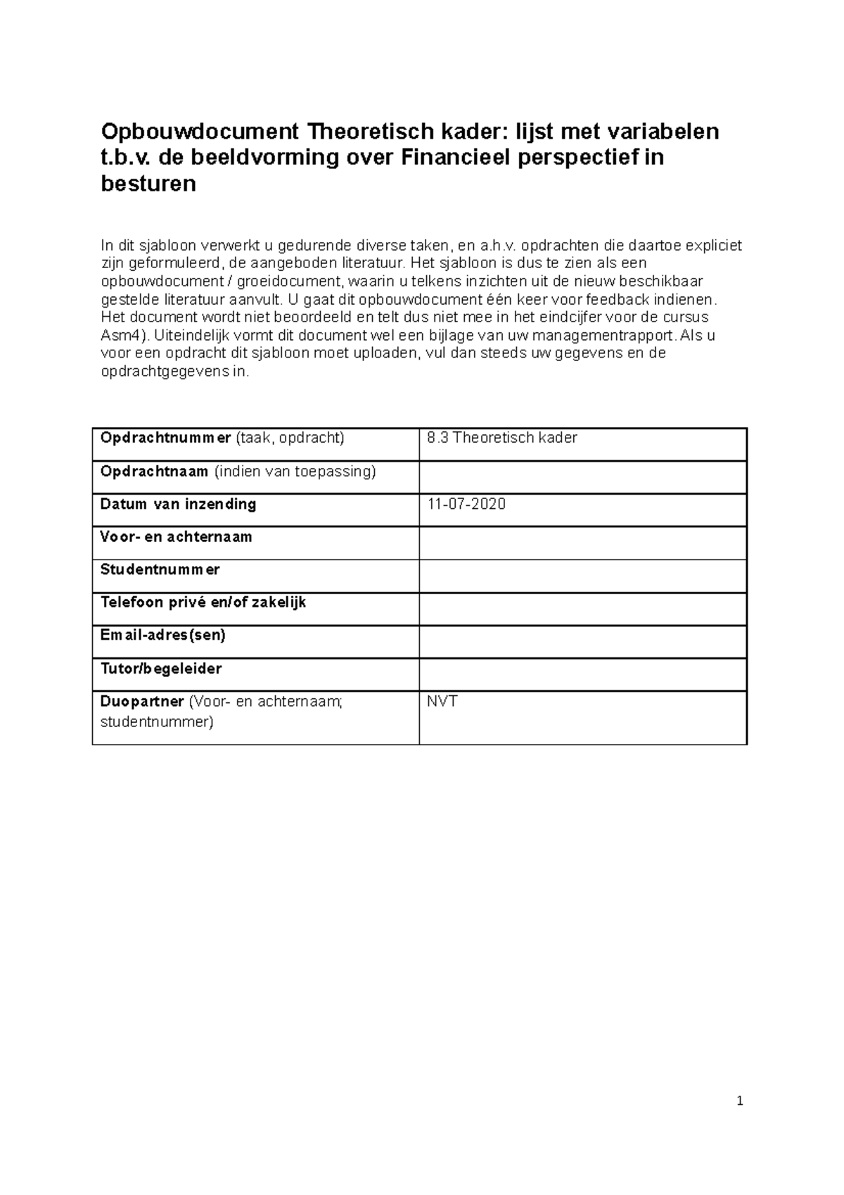 Opbouwdocument Theoretisch kader voor Asm4: Literatuur en Variabelen ...