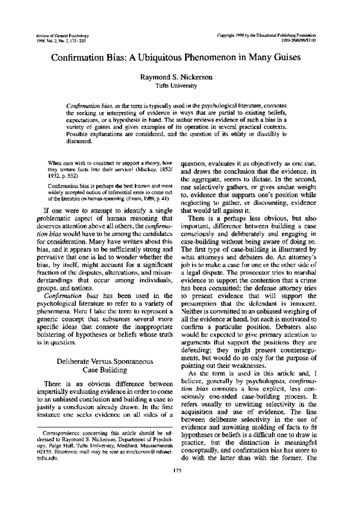Understanding Confirmation Bias: Its Implications and Effects - Review ...
