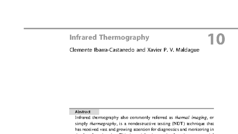 Infrared Thermography: Principles and Applications in NDT - Studocu