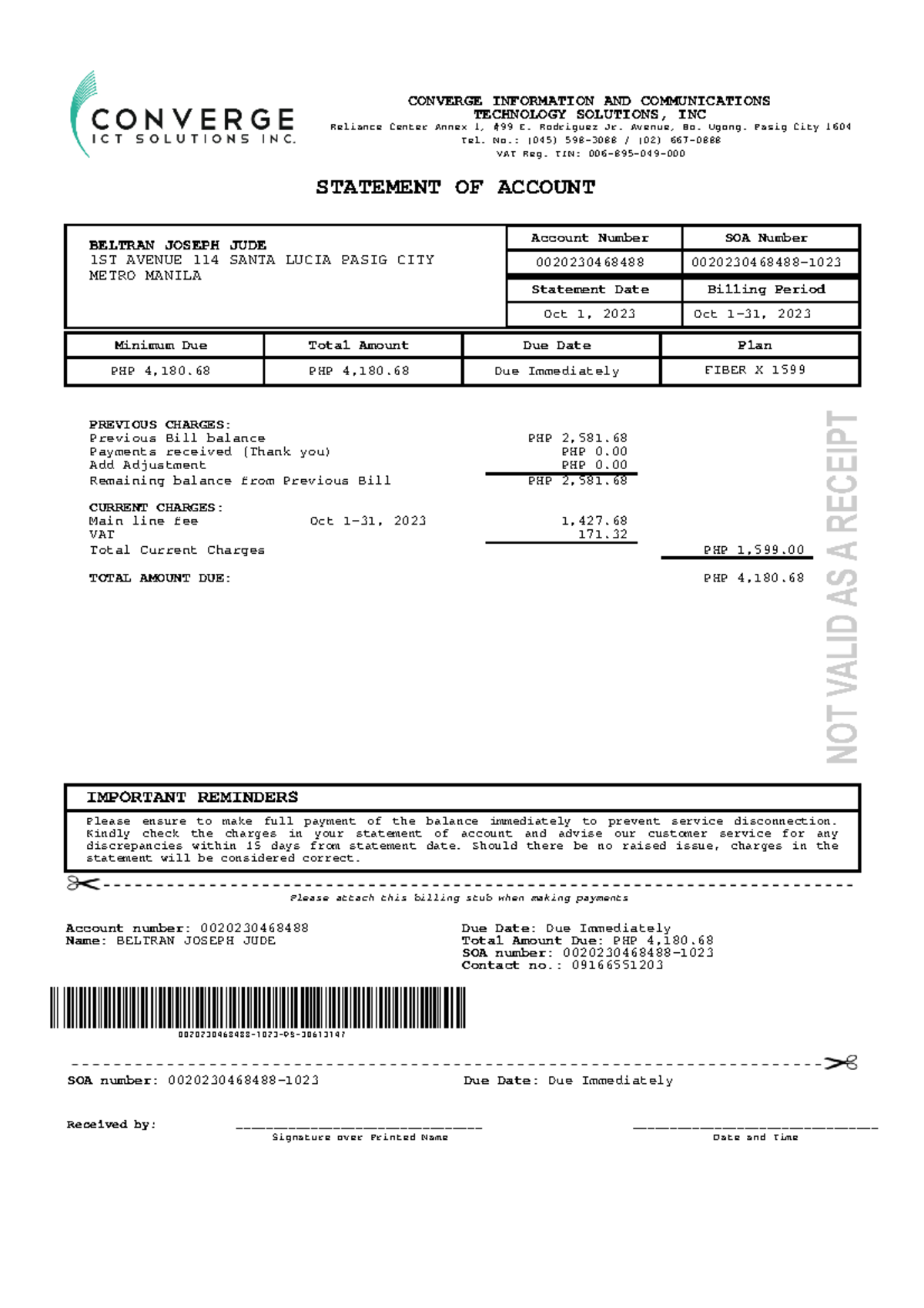 0020230468488 20231113190008 - CONVERGE INFORMATION AND COMMUNICATIONS ...