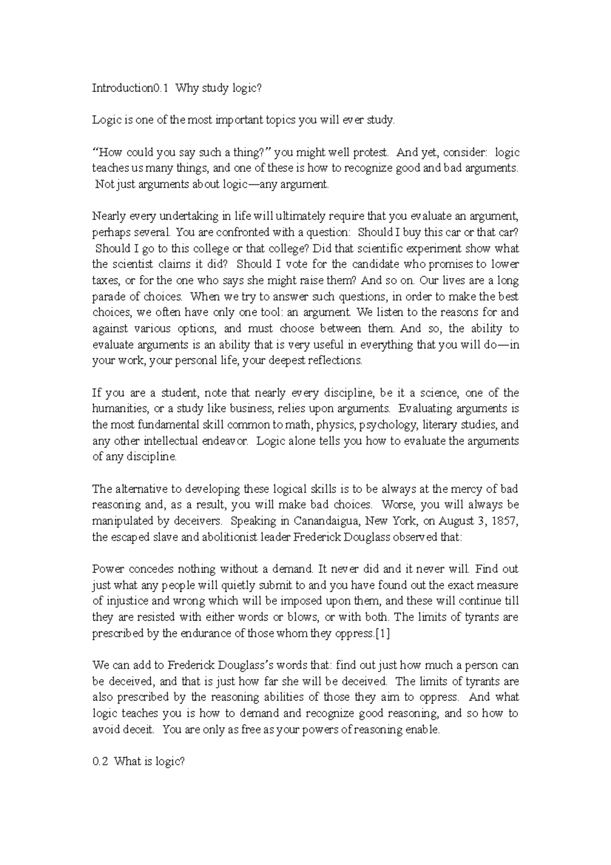 6. Why study Logic by Craig De Lancey - Introduction0 Why study logic ...