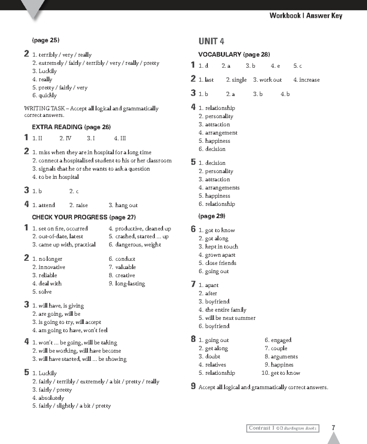 Unit 4 Contrast Workbook Answer Key for Bachillerato 1 - Studocu