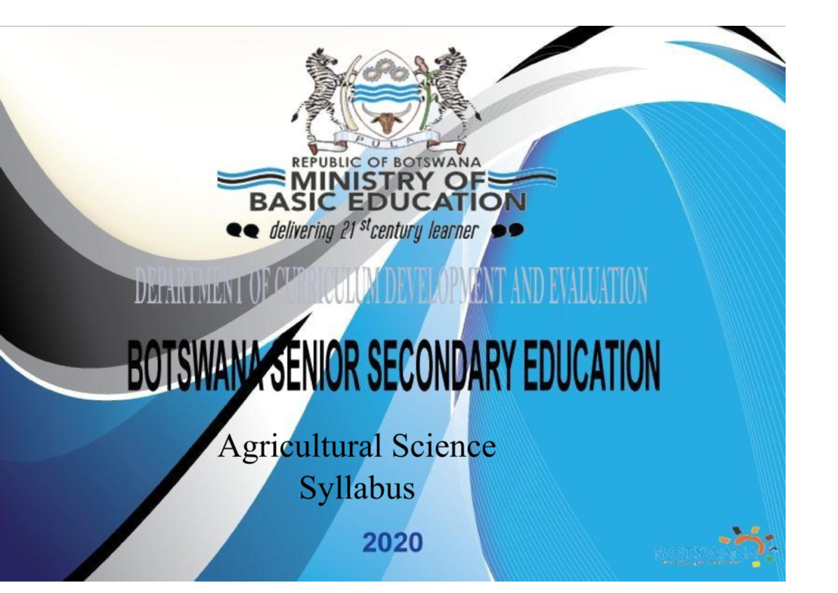 Agricultural Science Syllabus for BSSE Level – Core/Open Elective - Studocu