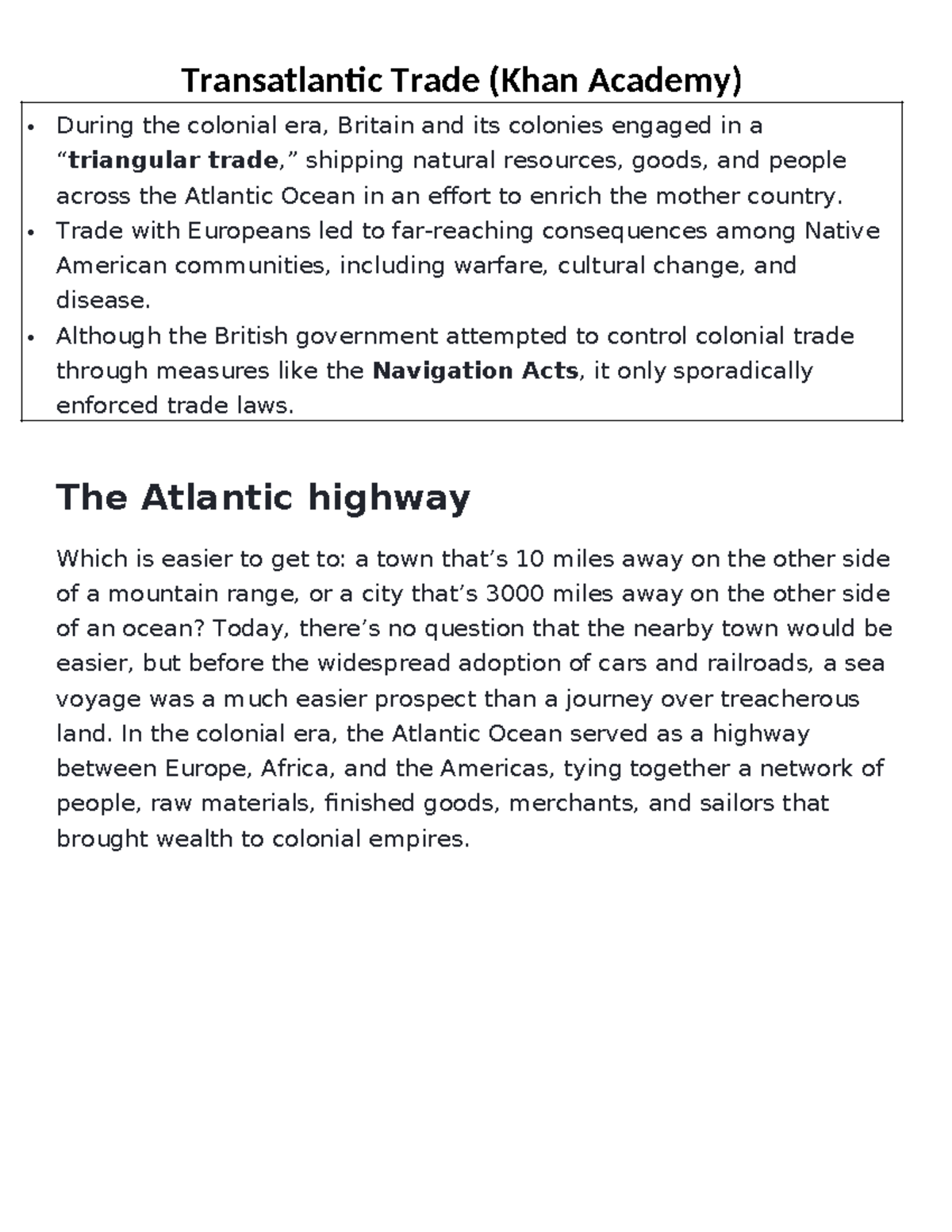 Triangular Trade Dynamics: Colonial Exchange & Mercantilism (HIST 101) - Studocu