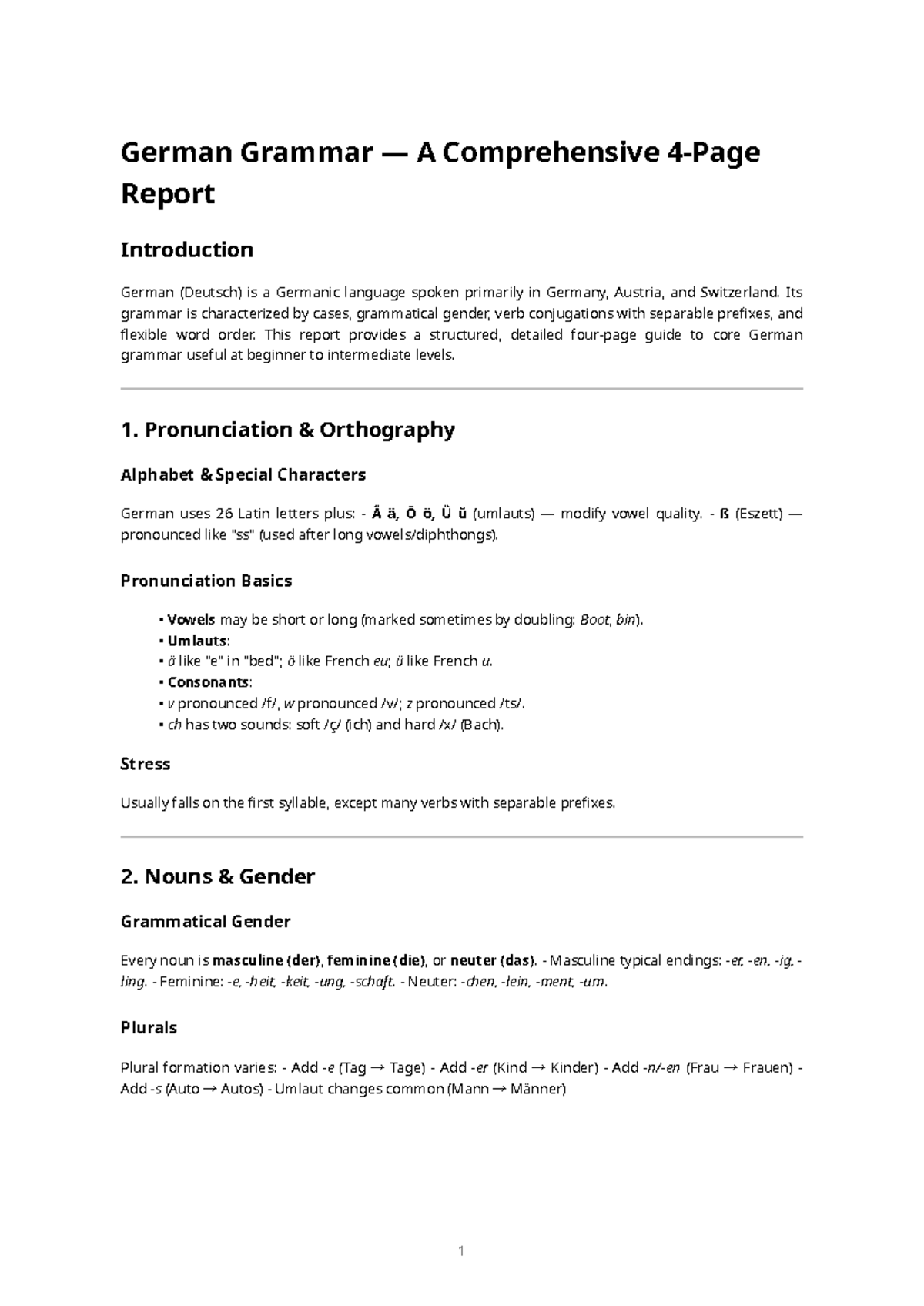 German Grammar Study Guide: A Comprehensive Overview - Studocu