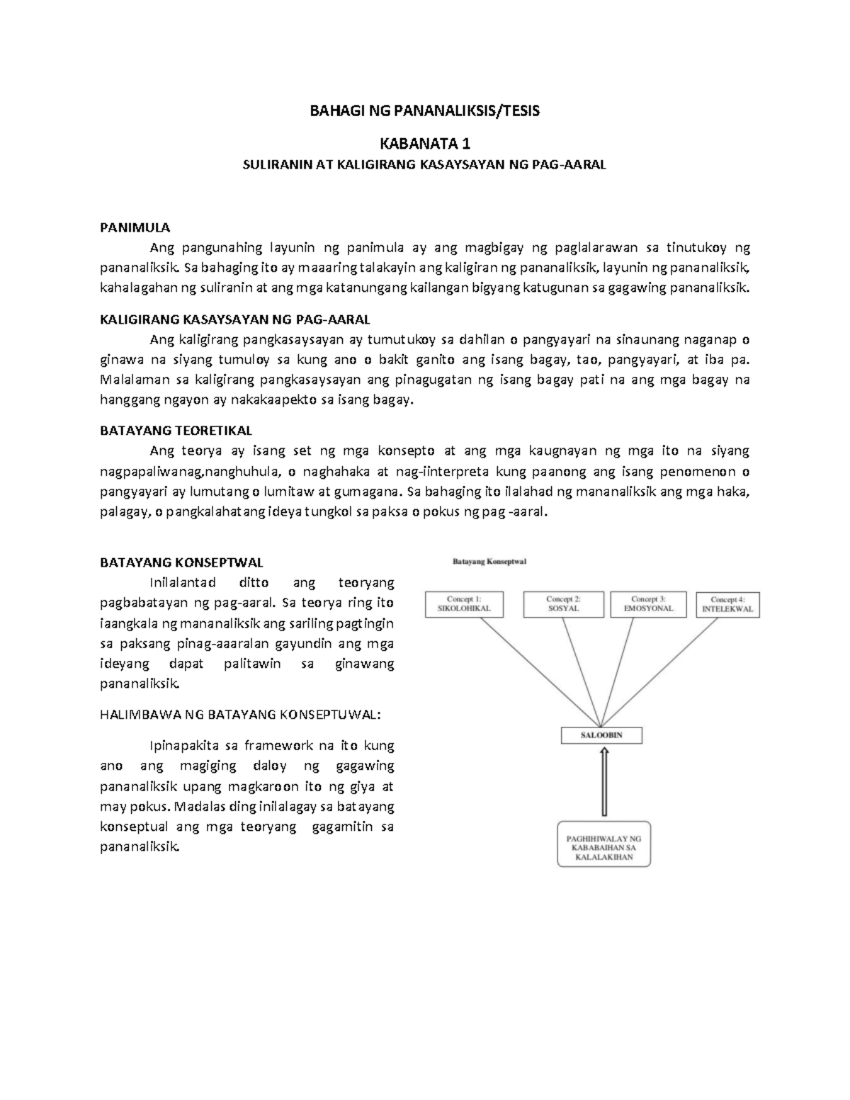 Kabanata 1 Pananaliksik 4932252 | 4QFil6Pagsusulit 1 | Magnolia
