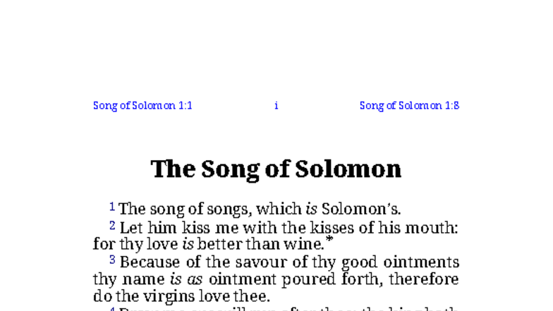 Song of Solomon: A Study of Love and Poetry in KJV - Studocu