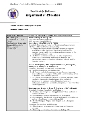 Kinder LE Q3 Week3 ver2 - guide - K Lingguhang Aralin sa Kindergarten ...