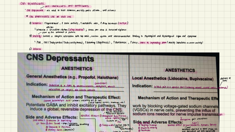 CNS Depressants: Overview of Effects and Management Strategies - Studocu