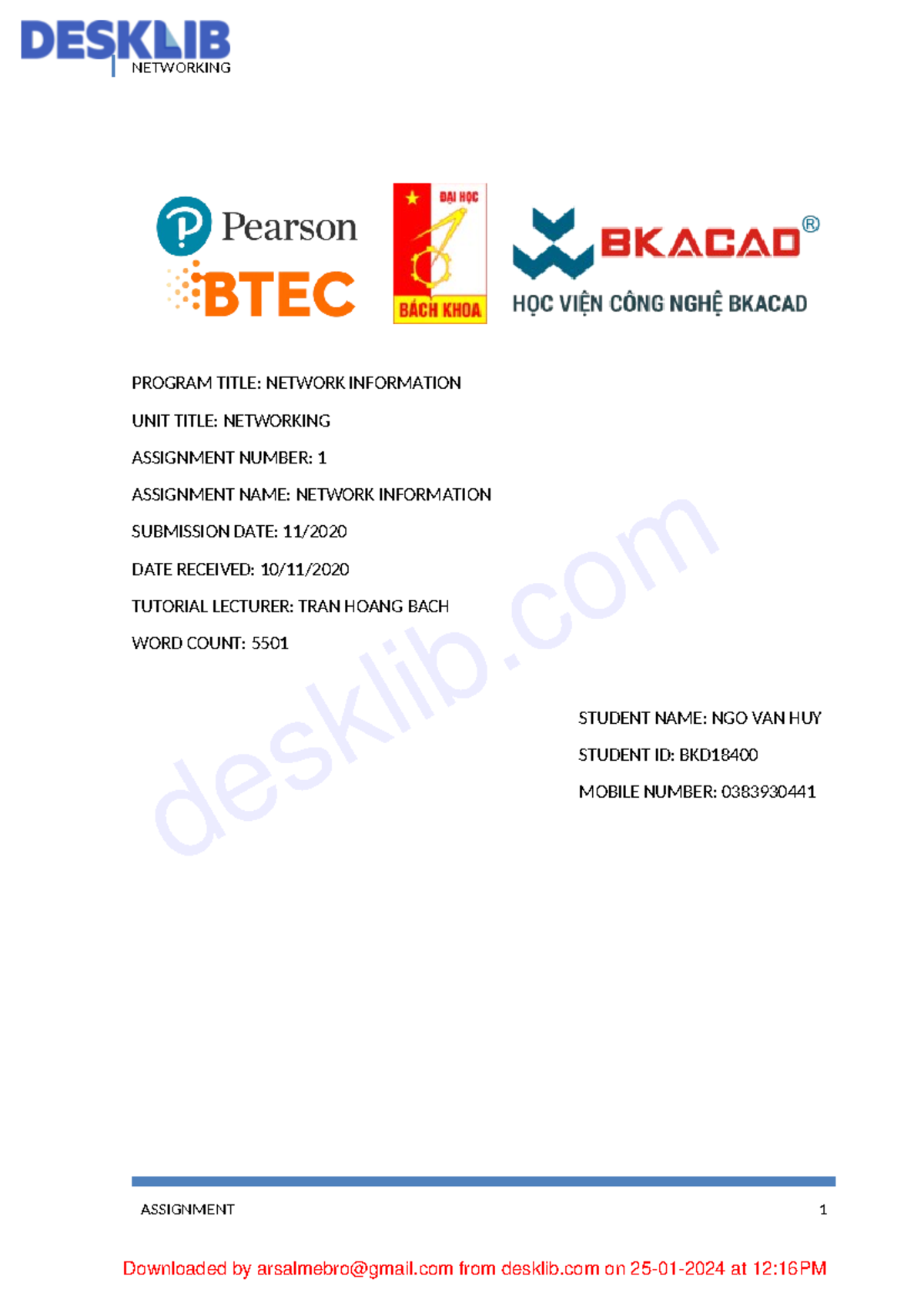 Networking Principles and Protocols - Assignment LO1 Analysis - Studocu