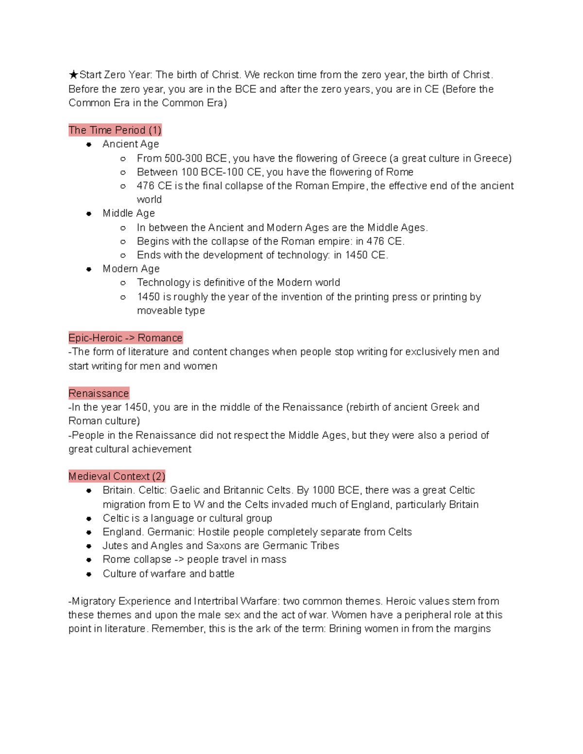 Beowulf Lecture Notes: Historical Context & Literary Elements - Studocu