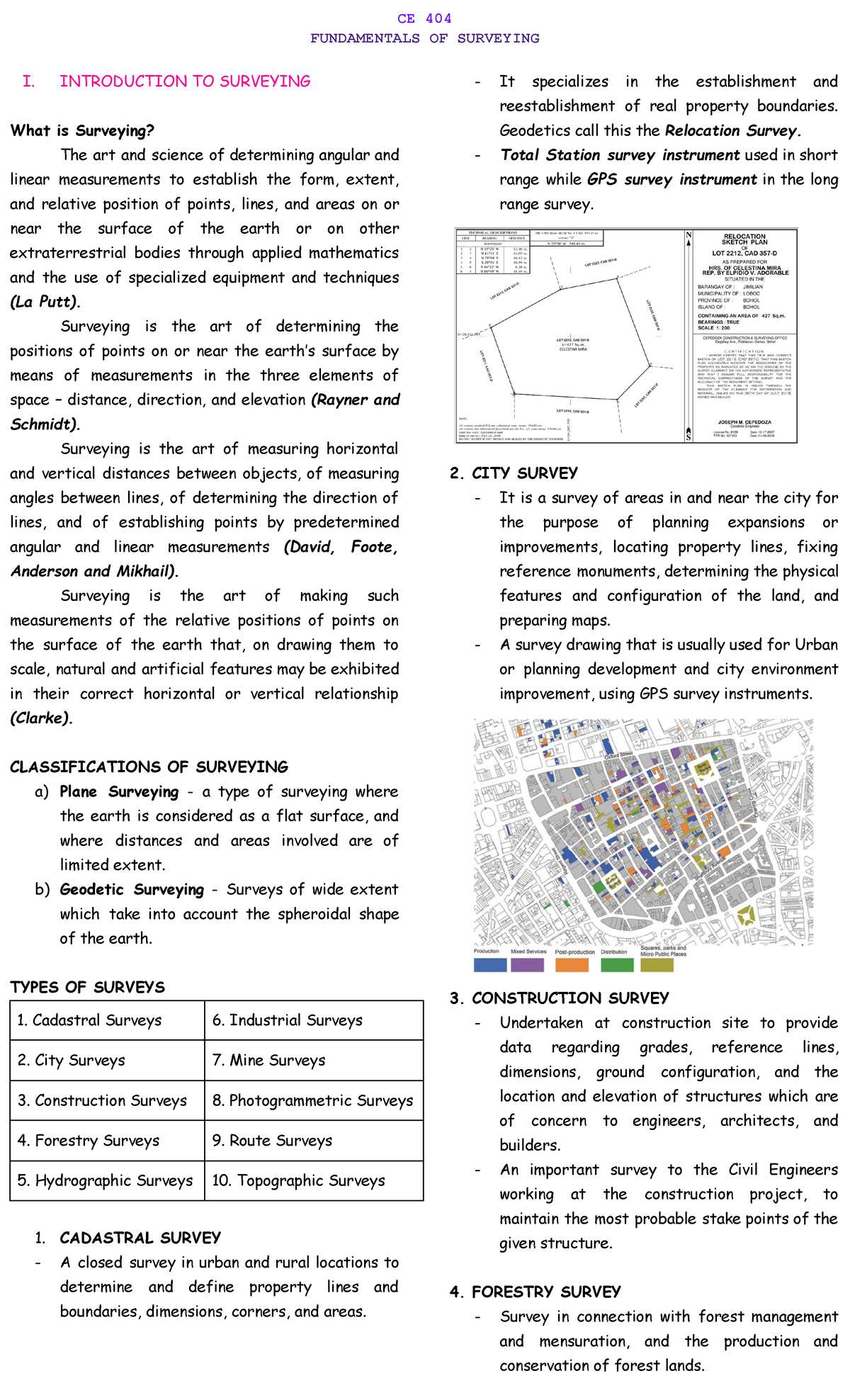 Fundamentals of Surveying: A Comprehensive Reviewer Guide - Studocu