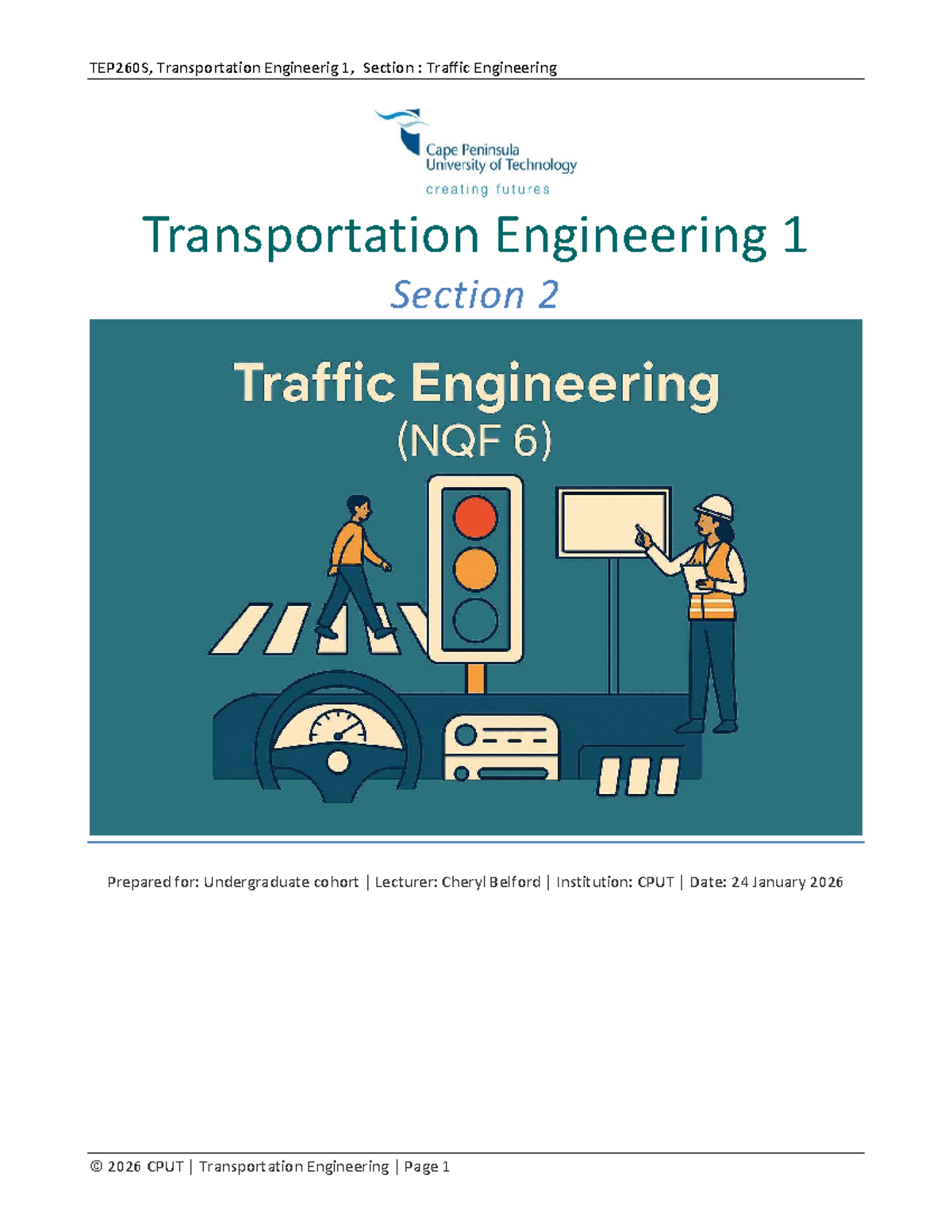 TEP260S Final Exam Notes: Traffic Engineering in Transportation ...