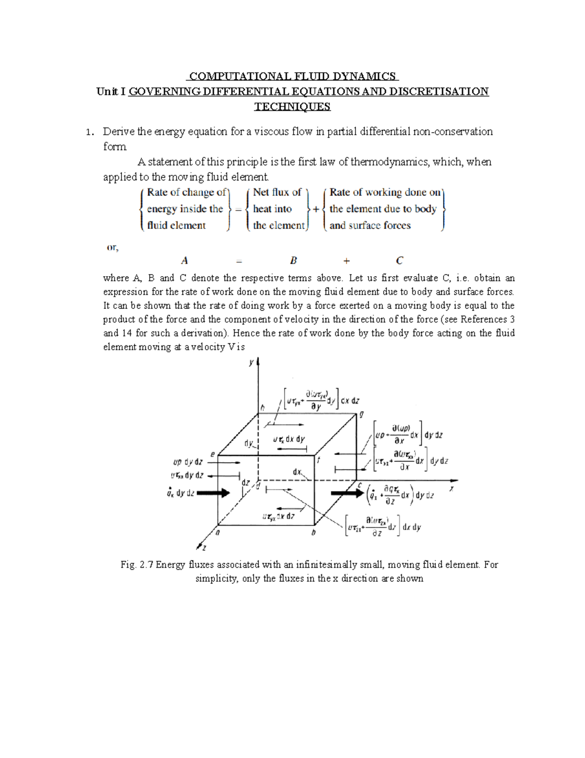 Lecture Notes: Computational Fluid Dynamics (CFD) Principles and ...