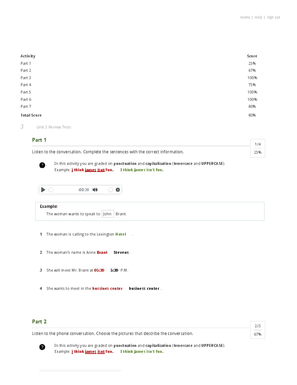 Unit 3 Review Test Report – Score Breakdown – TT - TN2 3e Aug 2023 ...