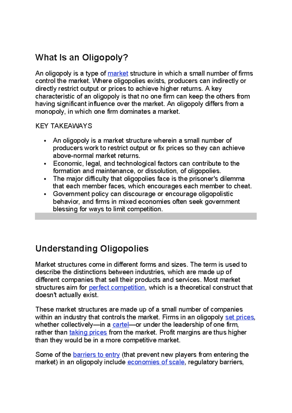 Oligopoly Market Structure: Characteristics, Advantages, & Challenges ...