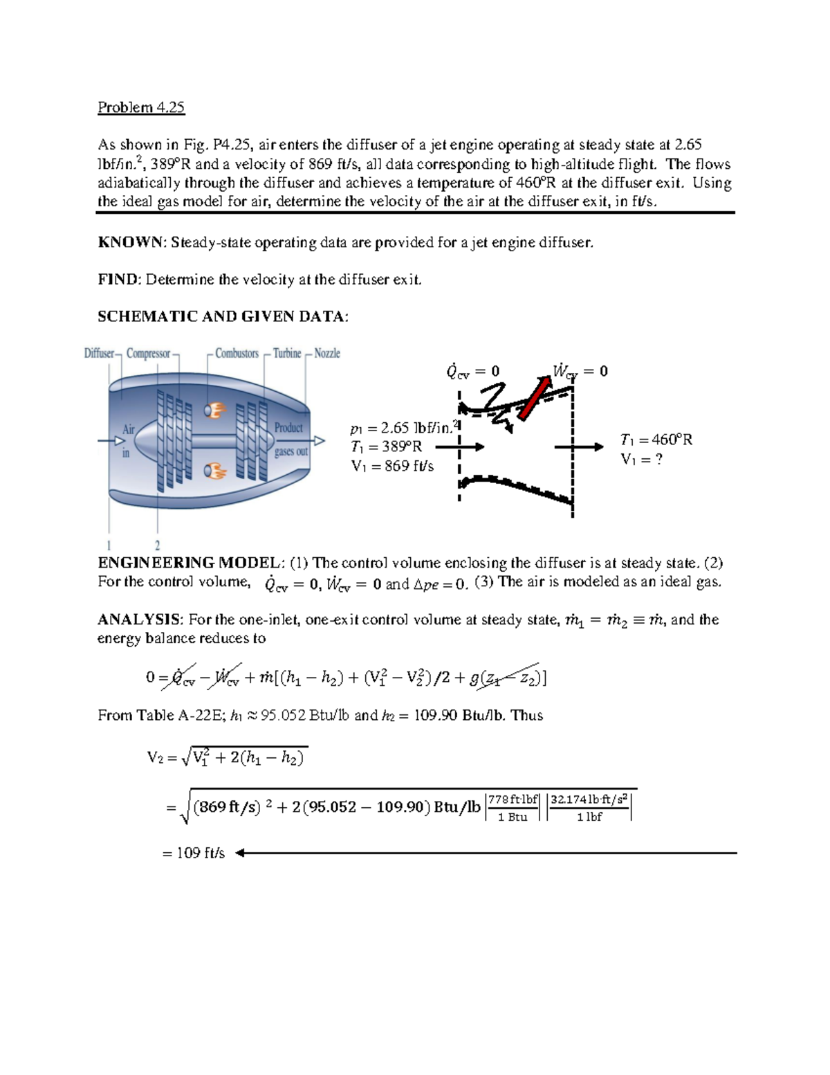 Sm9e 4 25 - Practice Problem 3 - Jet Engine Diffuser Analysis - Studocu