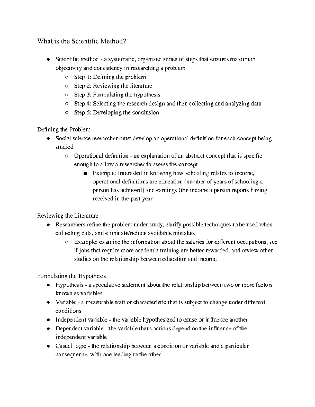Textbook Sociology Notes - What is the Scientific Method? Scientific ...