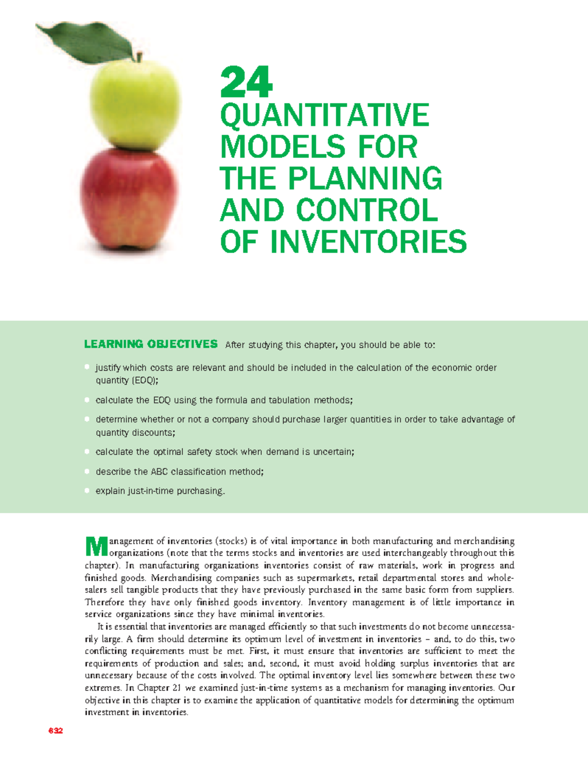 Quantitative Models for Inventory Planning & Control - EOQ Study - Studocu
