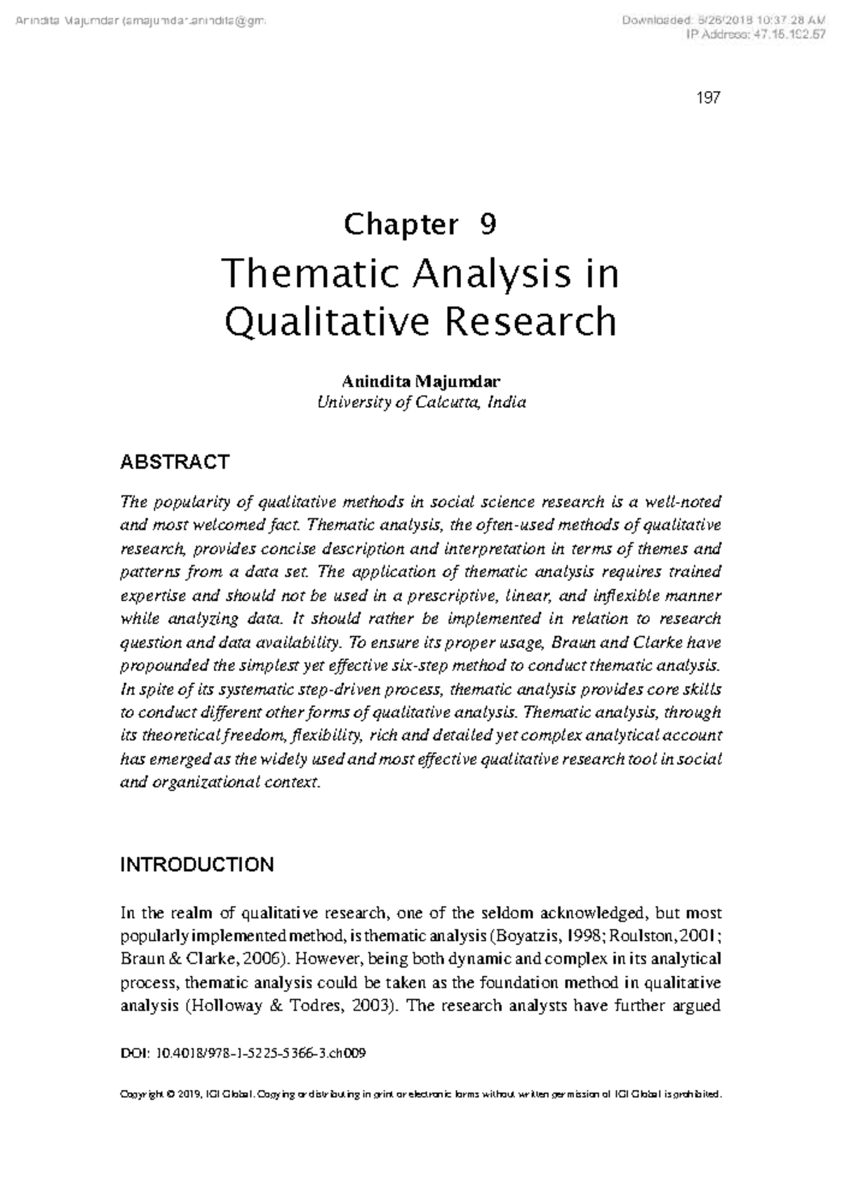 Thematic Analysis in Qualitative Research: Key Insights and Steps - Studocu