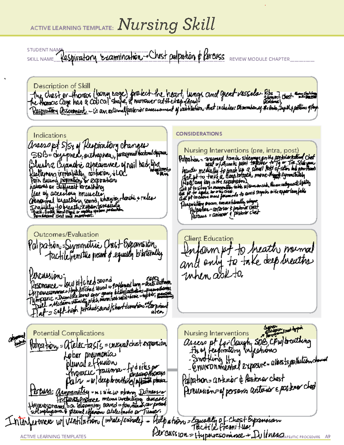 Respiratory Examination - ####### ACTIVE LEARNING TEMPLATES THERAPEUTIC ...