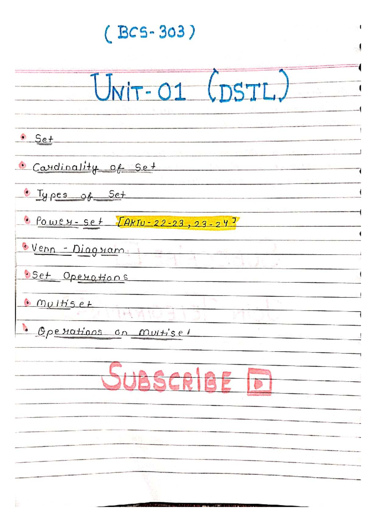 (DSTL 303) Set Cardinality, Types, and Operations in Set Theory - Studocu