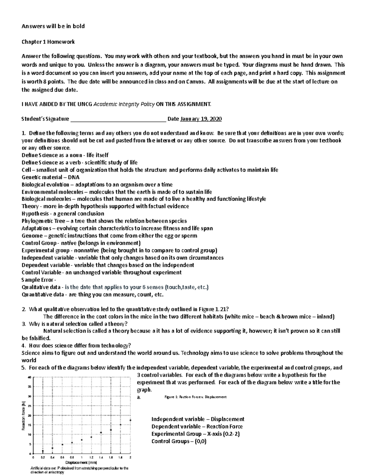 Chapter 1 Homework - Key Concepts and Definitions for Science Study ...