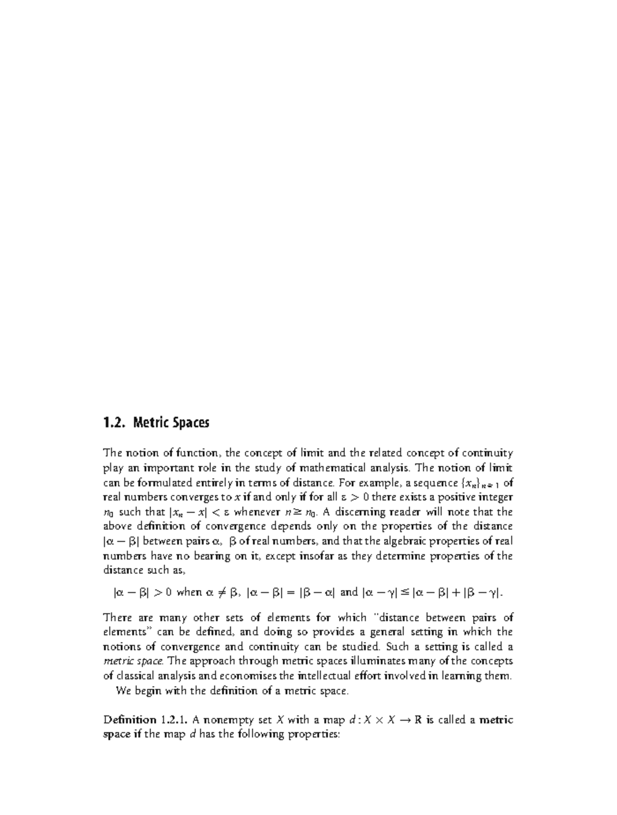 Metric Spaces: Key Concepts and Theorems (MATH 101) - Studocu