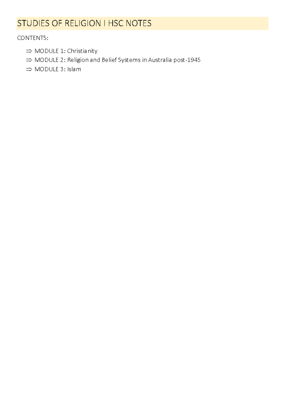 Studies of Religion I HSC Notes: Key Concepts and Ethical Teachings ...