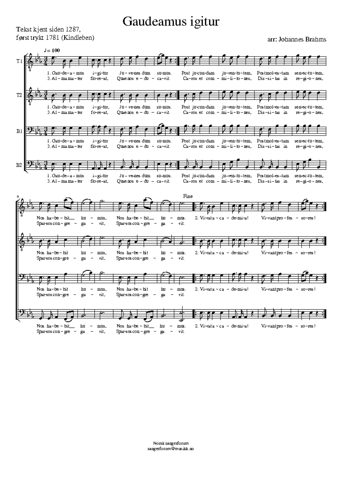Gaudeamus Igitur - Tekst og Analyse for T1 T2 B1 B2 - Studocu