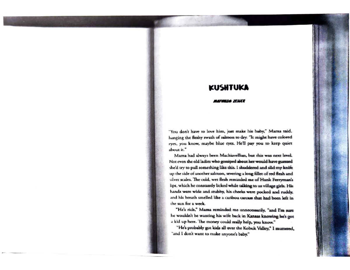 KUSHTUKA: A Short Story of Myth and Survival - Studocu